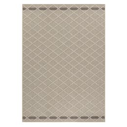 KADIMA DESIGN TEPPICH Outdoor IMST in Beige, mit Rautenmuster, 80 x 150 cm