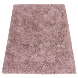 KADIMA DESIGN HOCHFLORTEPPICH, einfarbig, aus Polyester, Rosa, 160 x 220 cm