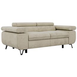 2-SITZER SOFA PETER - Beige Velvet