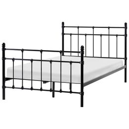 Beliani BETT mit Lattenrost 120/200 cm Schwarz Lynx