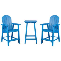 Beliani BISTRO-SET 2-Sitzer Blau Adirondack