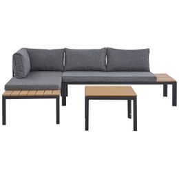 Beliani LOUNGE-SET 4-Sitzer schwarz modular Pienza