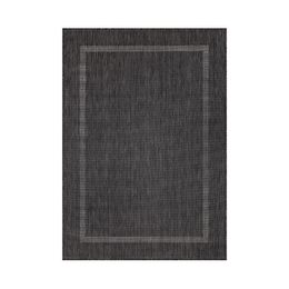 KADIMA DESIGN TEPPICH Outdoor ALSTER in Schwarz, einfarbig, 140 x 200 cm