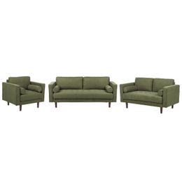 Beliani SOFA-SET 6-sitzer dunkelgr&uuml;n Nurmo
