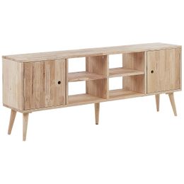 Beliani TV-M&Ouml;BEL Hellbraun CHANDLER 30/145/59 cm