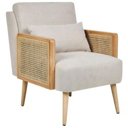 Beliani SESSEL Polsterbezug Beige Orum