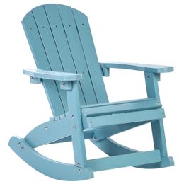 Beliani GARTEN-SCHAUKELSTUHL Blau Adirondack