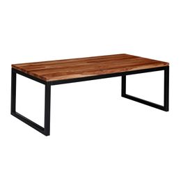 KADIMA DESIGN COUCHTISCH Industrie-Stil in Sheesham-Holz massiv, Unikat mit einzigartiger Maserung
