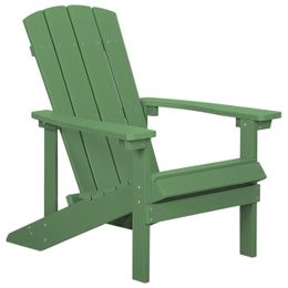 Beliani GARTENSTUHL Kunstholz gr&uuml;n Adirondack