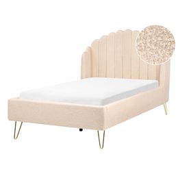 Beliani BETT mit Lattenrost 120/200 cm Beige Ambillou