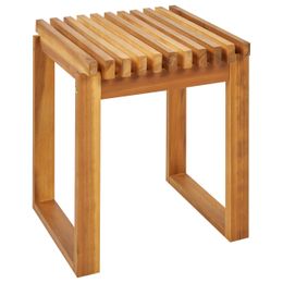 Beliani GARTENTISCH 40/40 cm Massivholz Heller Holzfarbton Bellano