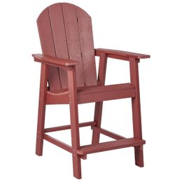Beliani GARTEN-BARSTUHL Rot Adirondack