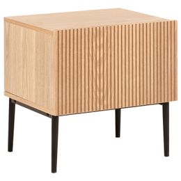 Beliani NACHTTISCH Braun/Schwarz Blythe