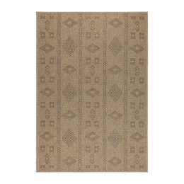 KADIMA DESIGN TEPPICH Outdoor KASBERG in Schwarz, im Vintage-Stil, 140 x 200 cm