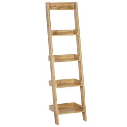 Beliani B&Uuml;CHERREGAL 5 F&auml;cher Hellbraun Mobile Duo
