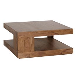 KADIMA DESIGN COUCHTISCH Sheesham Massivholz, Quadratisch, Ma&szlig;e 90x90 cm, Einzigartiges Unikat