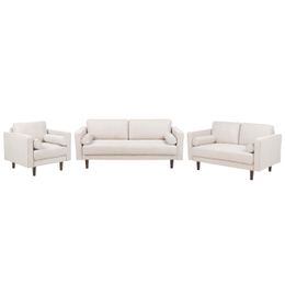 Beliani SOFA-SET 6-sitzer hellbeige Nurmo