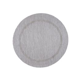 KADIMA DESIGN TEPPICH Outdoor ALSTER in Silber, einfarbig, &Oslash; 200 cm