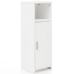 KADIMA DESIGN BADSCHRANK Wei&szlig; 30x95,5x30 cm aus Melamin mit kratzfester Oberfl&auml;che
