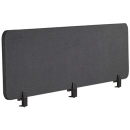 Beliani SCHREIBTISCHTRENNWAND 180 x 40 cm Dunkelgrau Wally
