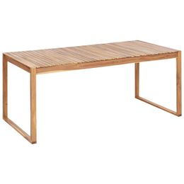 Beliani GARTENTISCH Heller Holzfarbton Sassari II