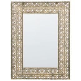 Beliani WANDSPIEGEL gold rechteckig 69/90 cm Dehradun