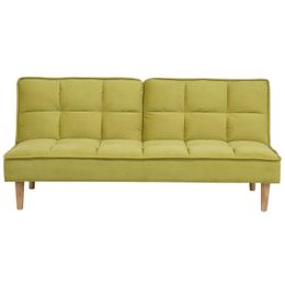 Beliani 3-SITZER-SCHLAFSOFA Polyester Gr&uuml;n Siljan