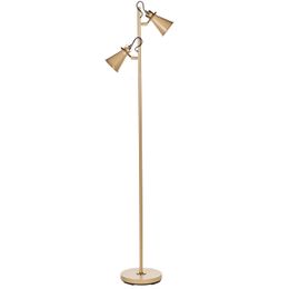 Beliani STEHLAMPE Beige/Gold Moyola