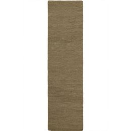 KADIMA DESIGN WOLLTEPPICH ALNE, einfarbig, Erdt&ouml;ne, 80 x 230 cm
