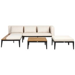 Beliani LOUNGE-SET 3-Sitzer Beige Bracciano