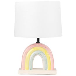 Beliani TISCHLEUCHTE Bunt/Wei&szlig; Titna