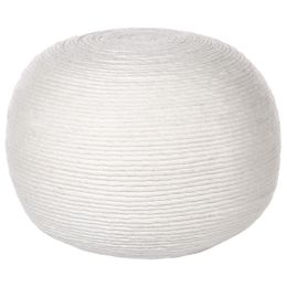 Beliani POUF Wei&szlig; Takhabi