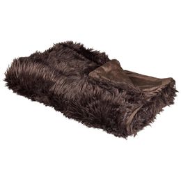 Beliani TAGESDECKE Braun 150 x 200 cm Delice