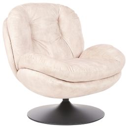 Beliani SESSEL Samtstoff Helles Beige Nolvik