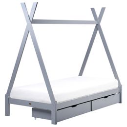 Beliani KINDERBETT 90x200 cm Grau Devay