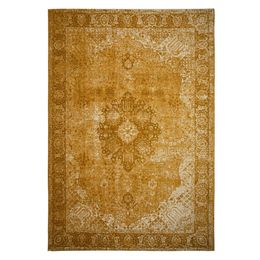 KADIMA DESIGN TEPPICH COQUET, im Vintage-Stil, Senfgelb, 200 x 290 cm