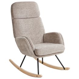 Beliani SCHAUKELSTUHL Taupe Kvelia