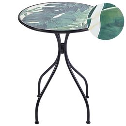 Beliani GARTENTISCH Keramik Schwarz Cozzana