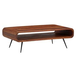 KADIMA DESIGN WOHNZIMMERTISCH Massivholz Sheesham, Modernes Design mit Staufach