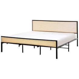 Beliani BETT mit Lattenrost 180/200 cm Hellbraun Avanton