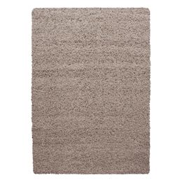 KADIMA DESIGN HOCHFLORTEPPICH RHEIN, einfarbig, Beige, 140 x 200 cm