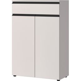 KADIMA DESIGN AKTENSCHRANK mit Schublade Soft-Close 81x120x40 cm Greige