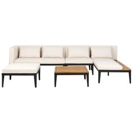 Beliani LOUNGE-SET 4-Sitzer Beige Bracciano