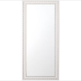 Beliani WANDSPIEGEL wei&szlig;/silber rechteckig 50/130 cm Mauleon