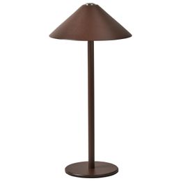 Beliani LED-TISCHLEUCHTE Braun Francoli