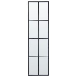 Beliani WANDSPIEGEL schwarz Fensteroptik 38/132 cm Camon