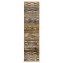 KADIMA DESIGN TEPPICH PERRAN, gestreift, Senfgelb, 60 x 230 cm
