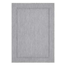 KADIMA DESIGN TEPPICH Outdoor ALSTER in Silber, einfarbig, 80 x 250 cm
