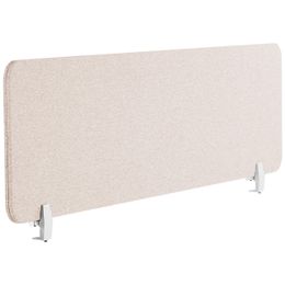 Beliani SCHREIBTISCHTRENNWAND 160 x 40 cm Beige Wally