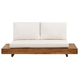 Beliani LOUNGESOFA 2-Sitzer Heller Holzfarbton Marettimo